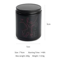 China Custom Private Label Glass Jar Scented Candle Luxury Aromatherapy Spiritual Healing Matte Black Soy Wax for sale