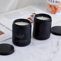 China Custom Private Label Glass Jar Scented Candle Luxury Aromatherapy Spiritual Healing Matte Black Soy Wax for sale