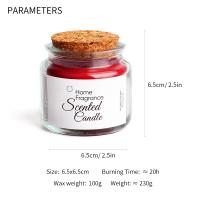 China Clear Glass Glass Jar Scented Candle With Wooden Cork Custom Scent Luxury Home Fragrance Aromatherapy for sale
