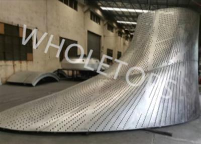 China Welding Joint Perforation Curved Aluminum Panels  2.5mm Thickness for sale