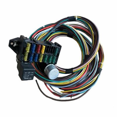 China 12 Circuit Universal Wiring Harness for Classic Cars Hot Rod 12V for sale