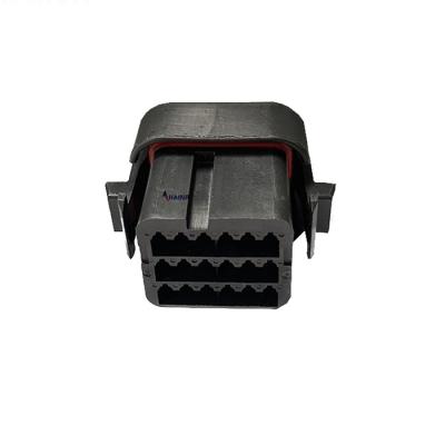 China Black DTV06-18SB Automotive Wire Harness Connector Plug 18 Holes 14 AWG for sale