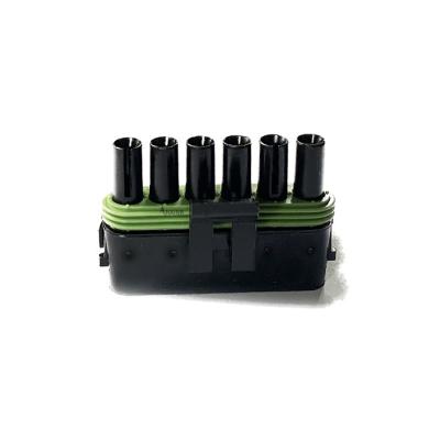 China Black 6 Pin Waterproof Automotive Connector Plug 20A 12015799 Socket Female for sale
