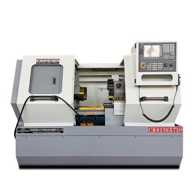 China Middle duty 1000mm Cnc Turning Machine CK6136 CNC Lathe 8 Station Electric Turret for sale