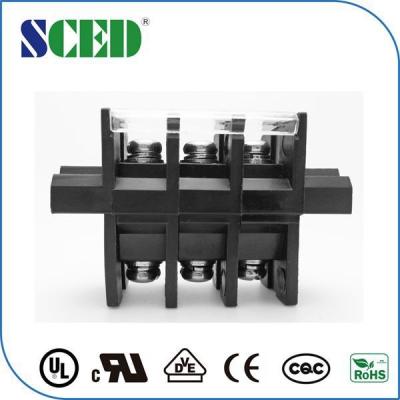 China Pitch 13mm Panel Mount Terminal Block  PC Black For Electric Lighting for sale