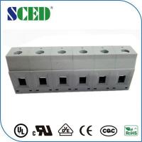 China Single Deck Through Panel Terminal Blocks Pitch 6.2mm 2P-24P Bulkhead Connectors for sale
