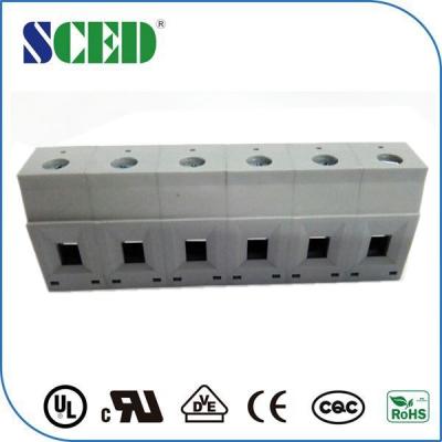 China Single Deck Through Panel Terminal Blocks Pitch 6.2mm 2P-24P Bulkhead Connectors for sale