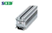 China Single Deck Din Rail Terminal Block 5.2mm 600V 20A Compact Rail Mounted Terminal for sale