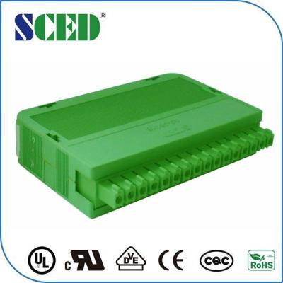 China Green 3.81mm Pluggable Din Rail Mounting Accessories 16pin Automotive for sale