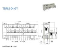 China Two Row Terminal Block Barrier Connector 7.62mm Pitch Barrier Strips for sale
