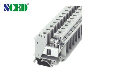 China Terminal Width 15.2mm Din Rail Terminals Blocks Grey 800V 150A 50mm2 for sale