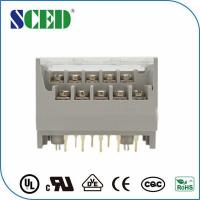 China Dual Row Barrier Terminal Block with Cover M3 Brass Screw 7.62mm Spacing 15A 300V for sale
