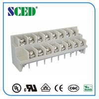 China Grey Power Barrier Terminal Block PBT UL94-V0 7.62mm Pitch 300V 15A 4-20 Poles for sale