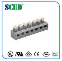 China 7.62mm Center Spacing Screwless Terminal Block Grey Spring Brass for sale