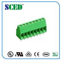 China 12 Pole 2.54mm Pitch PCB Terminal Block Connector PA66 Green 6A 1250V for sale