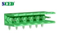 China Green Plug-In Terminal Block 7.62mm Pitch Brass Terminal PA66 300V 18A 2-16P Industrial Grade for sale