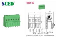 China Hot sale Plastic Strips PCB Screw Terminal Block Right Angle Wire Connection 300V for sale