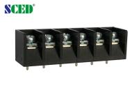 China Right Angle Barrier Type Terminal Block Brass PBT 7.62mm 300v 15A for sale