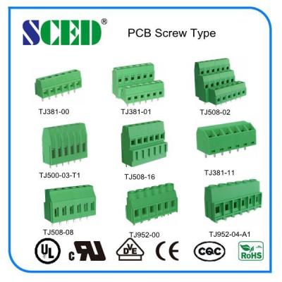 China 5.08mm 10A Double Levels PCB Terminal Block Green Nickel Plated for sale