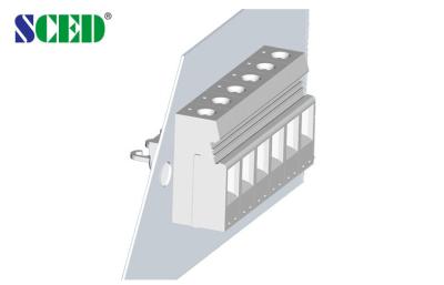 China 300V 50A PA66 Panel Mount Terminal Block 10mm Pitch Feed-Through 2-24P for sale