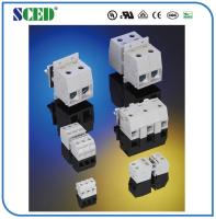 China 300V 50A PA66 Panel Mount Terminal Block 10mm Pitch Feed-Through 2-24P for sale