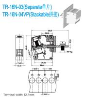 China Tin plated 600V 85A Panel Mount Terminal Connector UL94-V0 12.1mm Width for sale