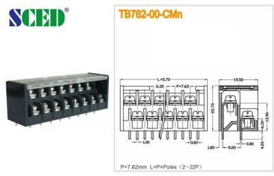 China 2-22 Poles Electric Barrier Terminal Block Connector 300 Volt for sale