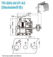 China Copper Through Panel Terminal Blocks PA66 UL94 V0 600V 150A 32.5mm Pitch Steel Tin Plated for sale