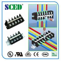 China Black PCB 10.8mm Panel Mounted Screw Barrier Terminal Block 300V 20A for sale