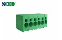 China 10.00mm Pitch Screwless PCB Terminal Block 600V 66A 4-20 AWG Copper Green for sale