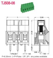 China Pluggable 6.35mm PCB Terminal Blocks 300A Euro Type Raising Series for sale