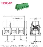 China Brass 5.08mm Pitch 300V 10A M3 Screw Terminal Block Connector 14-30 AWG PA66 for sale