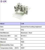 China 9.5mm Thickness Din Rail Terminal Blocks Accessory Fixed Ending Connector for sale