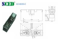 China 690V 5A Din Rail Terminal Block Accessories PBT M4 Screw With Cover For Power for sale