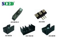 China Black M8 Nut PBT Terminal Block Accessories 20mm Pitch Two Screw for sale