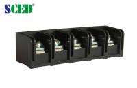 China 11mm Pitch 20A Barrier Terminal Block 2-12 Poles Brass PBT Black 600V for sale