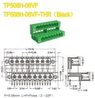 China Male Sockets Pluggable Double Level Terminal Block Headers 2*2-2*22 Poles 5.08mm Pitch for sale