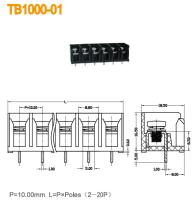 China 10.0mm 20A  Barrier Terminal  Block Brass Terminal Electronic Componenets for sale