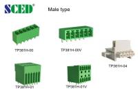 China Vertical Wire Inlet Male Pluggable Plug In Terminal Block With 3.81mm Pin Header for sale