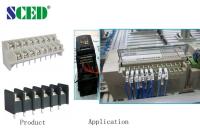 China Single row barrier type terminal block 10.00mm 2-16 poles PBT for power switch for sale