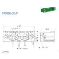 China Male Socket Plug In Terminal Block 5.08mm Pitch 300V 18A 2-22 Poles for sale