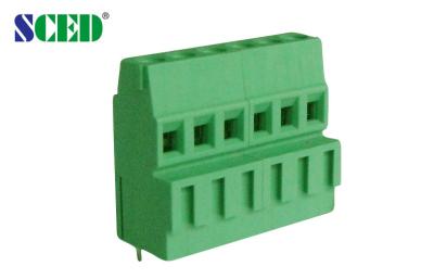 China Green Terminal Block Connector 300V 10A M3 Screw 12-26AWG 5.08mm Pitch 2-24P for sale