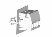 China 600V / 150A Through Panel Terminal Blocks Pitch 18.8mm 2-24 Pole Right Angle for sale