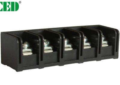 China 11mm Pitch 20A Barrier Terminal Block 2-12 Poles Brass PBT Black 600V for sale