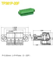 China Mounting Ears Pluggable Terminal Block 8A Plug Female Sockets Pitch 3.5mm Green for sale