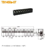 China 14.50mm Pitch Barrier Terminal Block 10 Poles 600V 57A Power Terminal Block Black for sale
