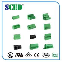 China 12 Pole 2.54mm Pitch PCB Terminal Block Connector PA66 Green 6A 1250V for sale