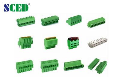 China Nickel Plated Electric Terminal Block Female Parts PA66 Brass Clamp Cage 5.08mm 300V 18A for sale