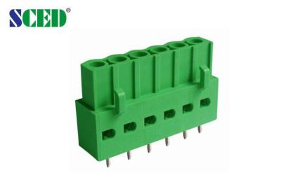 China PCB Plug In Terminal Block 2-22 Poles 18A Male Female Connector PA66 V0 for sale