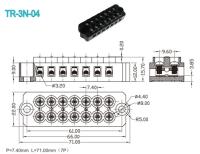 China 7 Pole Plug In Terminal Block Connector 300V 20A 12-16 AWG Black M3 Screw for sale